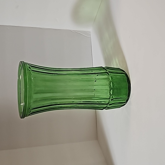 Hoosier Glass | Accents | Vintage Hoosier Glass Green Ribbed Flower ...